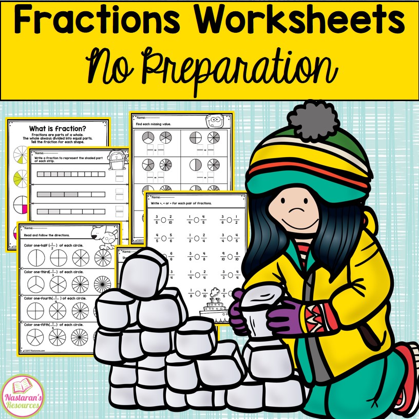 Fraction Worksheets For Grade 3 , Equivalent Fraction, Comparing, and ...