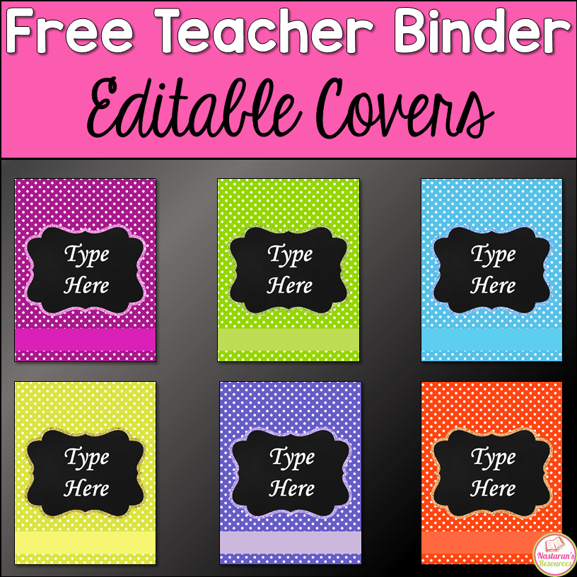 Free Printable Teacher Binder Covers - Nastaran's Resources