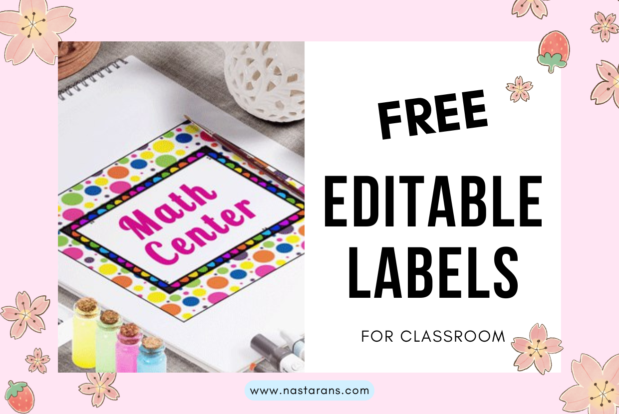 Free Printable And Editable Labels For Classroom Organization