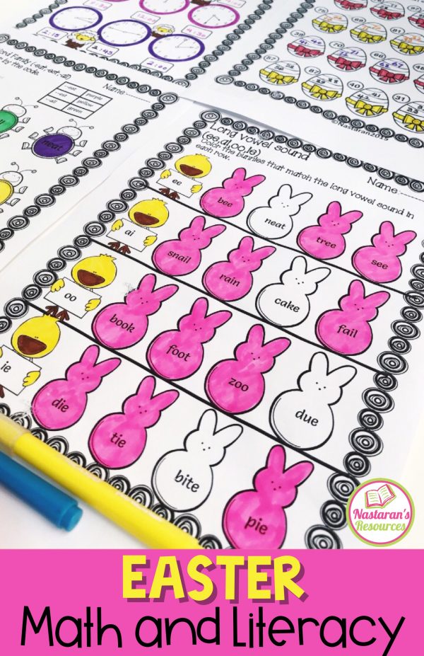 Easter Math and Literacy Worksheets