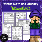 Winter Math And Literacy Worksheets For 1st Grade