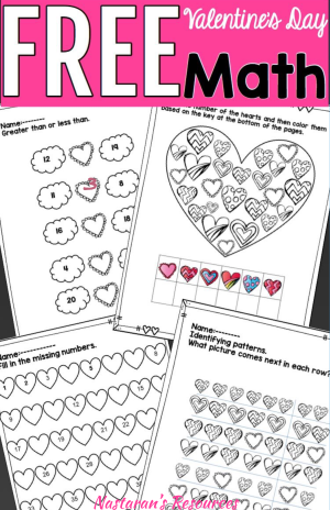 Free Valentine's Day Math Worksheets For Kids First Grade