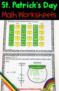 St. Patrick’s Day Math Review With A Freebie