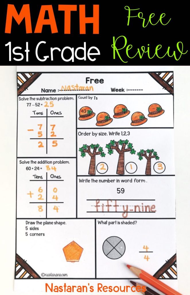 Daily Math Practice Grade 1 Free