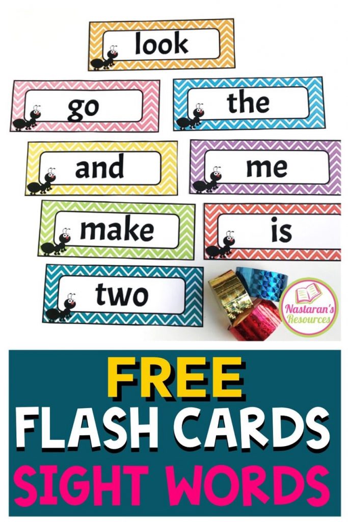 Free Sight Words Flashcards and Practice Pages For Teachers