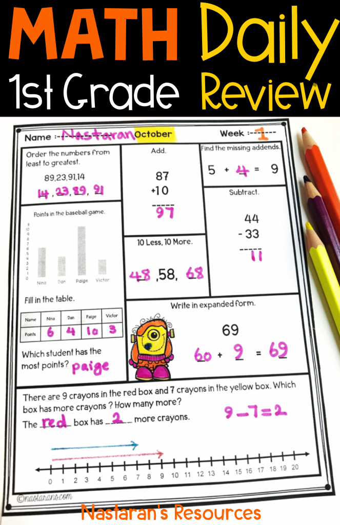 November Math Worksheets Daily Math Review