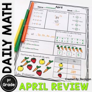 Daily Math Review - Spiral Review in Summer First Grade