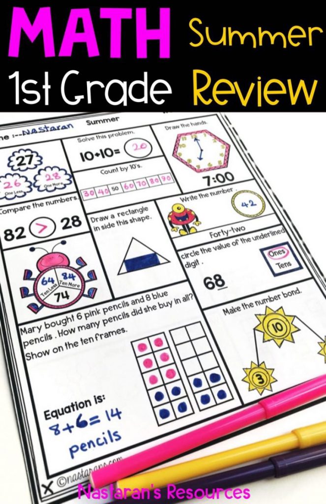 Daily Math Review - Spiral Review in Summer First Grade