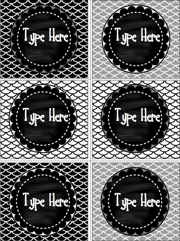 Printable Labels Black And White