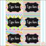 Editable Labels-Bright and Chalkboard Chevron Labels - Nastaran's Resources