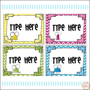 Editable Labels-Monster and Chevron Labels - Nastaran's Resources