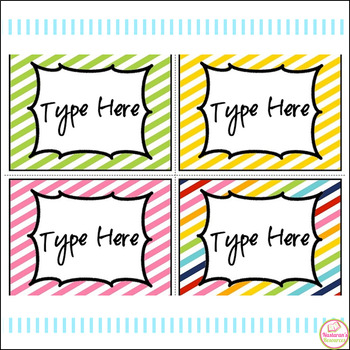 Editable Labels-Bright Diagonal Labels > Nastaran's Resources