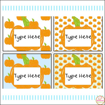 Editable Labels-Scribble Pumpkin Labels > Nastaran's Resources