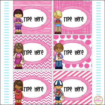 Editable Valentines Day Gift Tags For Teachers Students - Name Tags ...