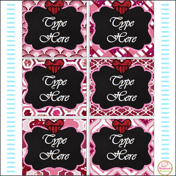Editable Valentines Day Gift Tags For Teachers Students Parents Heart ...