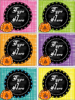 Fall Pumpkin Labels Printable Editable - Thanksgiving Gift Tags - Name ...
