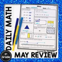 1st Grade Morning Work - Spiral Math Review - May