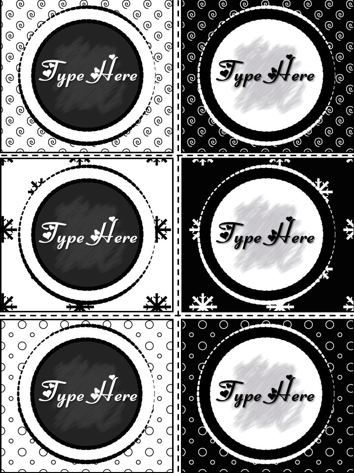 Printable Labels Black And White