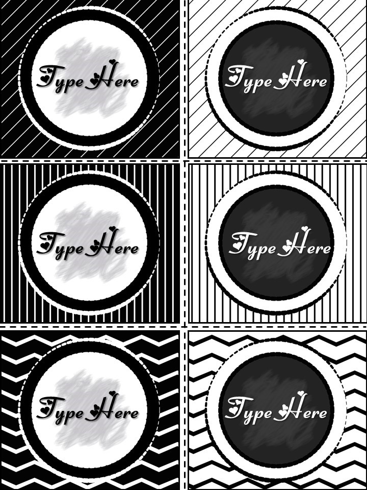 Printable Labels Black And White