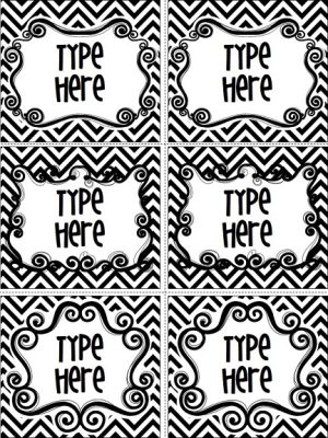Printable Labels Black And White
