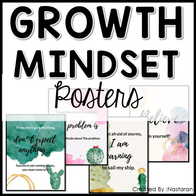 Growth Mindset Posters For Kids