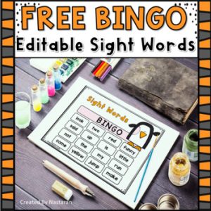 Free Editable Bingo Cards Sight Words For Kids - Sight Words Game