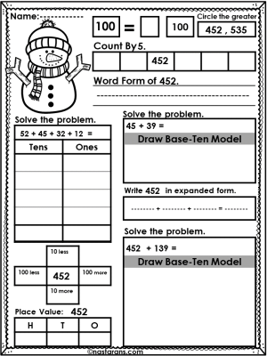 Numbers and Operations in Base Ten and A Freebie