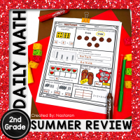 2nd Grade Summer Daily Math Worksheets And a Freebie