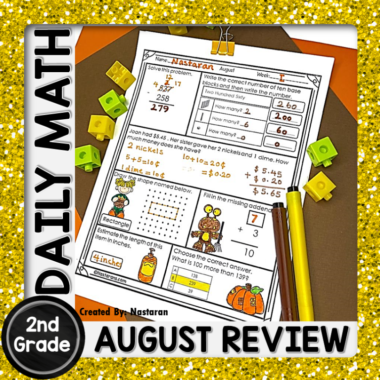 Daily Math Practice Free 2nd Grade For Teachers and Students