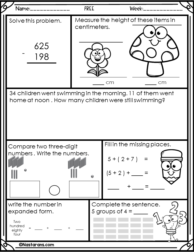 Daily Math Practice Free 2nd Grade For Teachers and Students