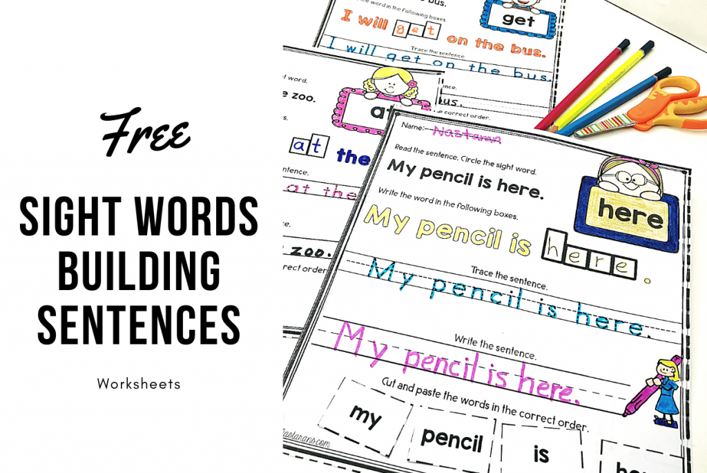 5+ Free Sight Words Activities: Build Sentences With Sight Words