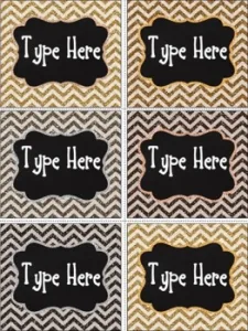 Editable Labels-Glitter Chevron Labels - Nastaran's Resources