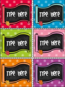 Editable Labels -Chalkboard Labels