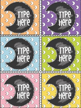 Editable Labels - Moon Labels