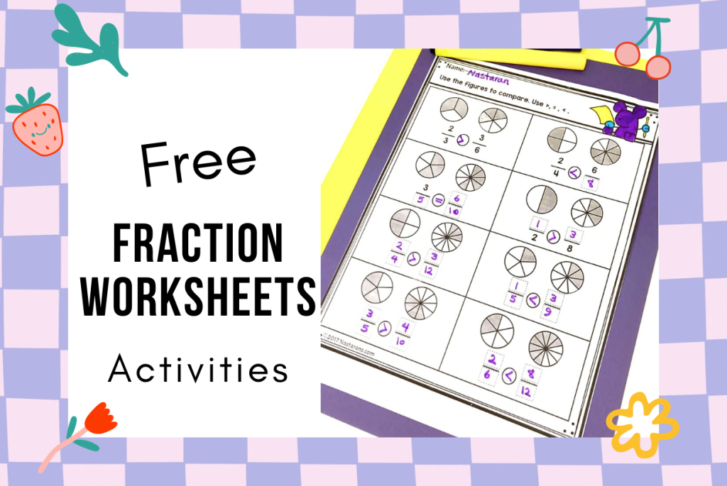 Fractions Worksheets No Preparation and A Free Comparing Activity